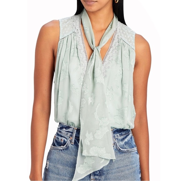 Jonathan Simkhai | Tops | New Jonathan Simkhai Green Floral Jacquard ...